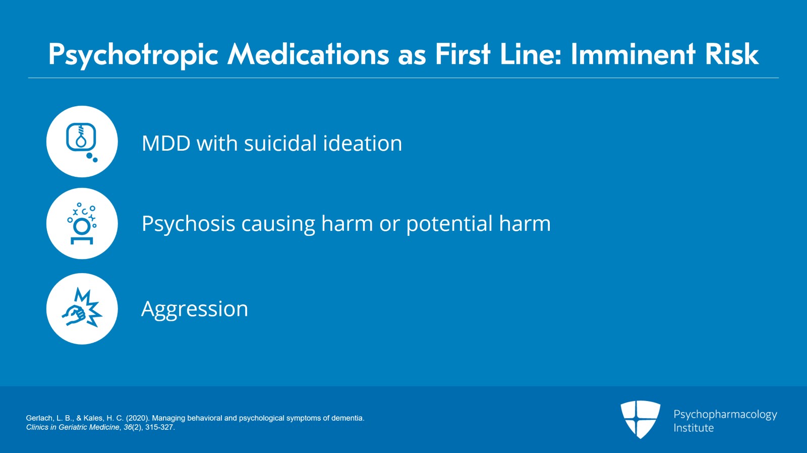 Overview of Pharmacologic Treatment for BPSD | Psychopharmacology Institute